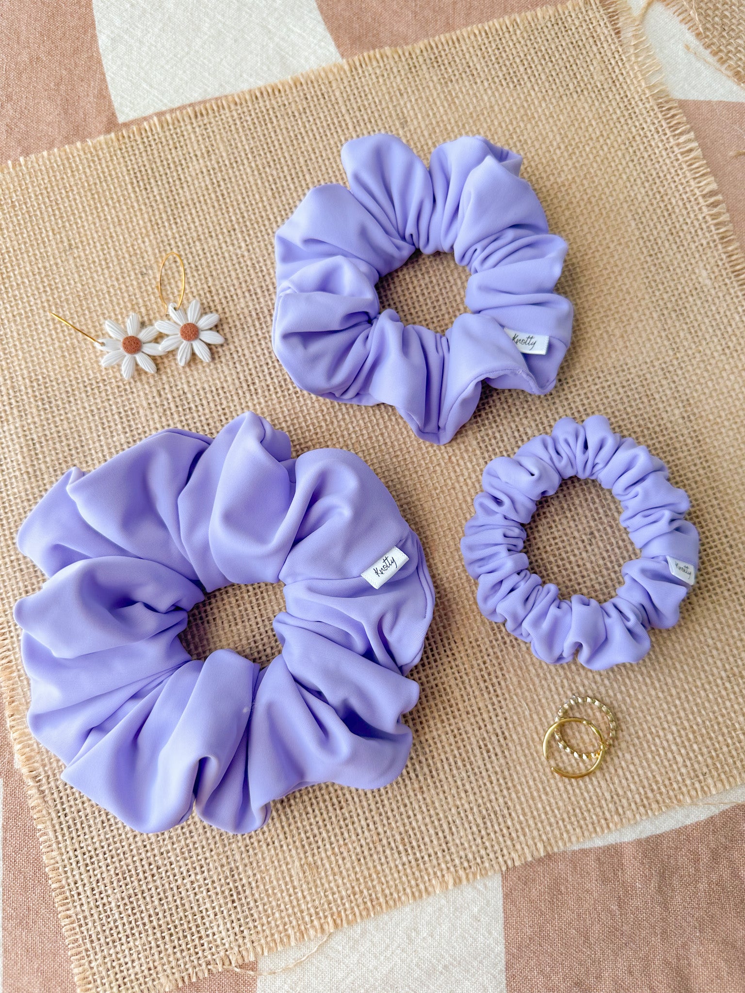 Lilac Activewear Scrunchies – Knotty But Sweet